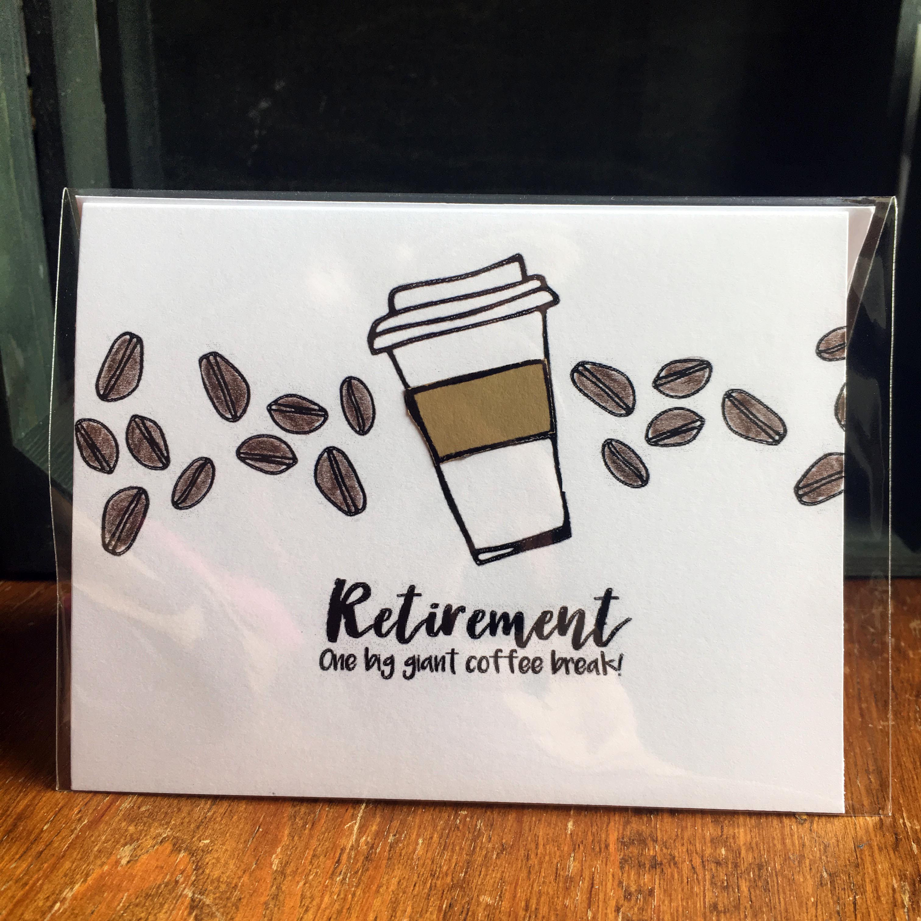 Coffee Cup Retirement Card